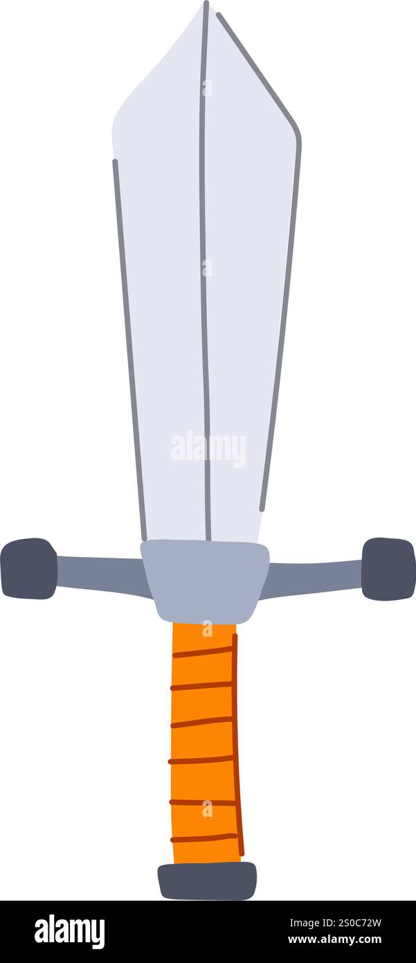 legend viking sword cartoon vector illustration Stock Vector Image ...