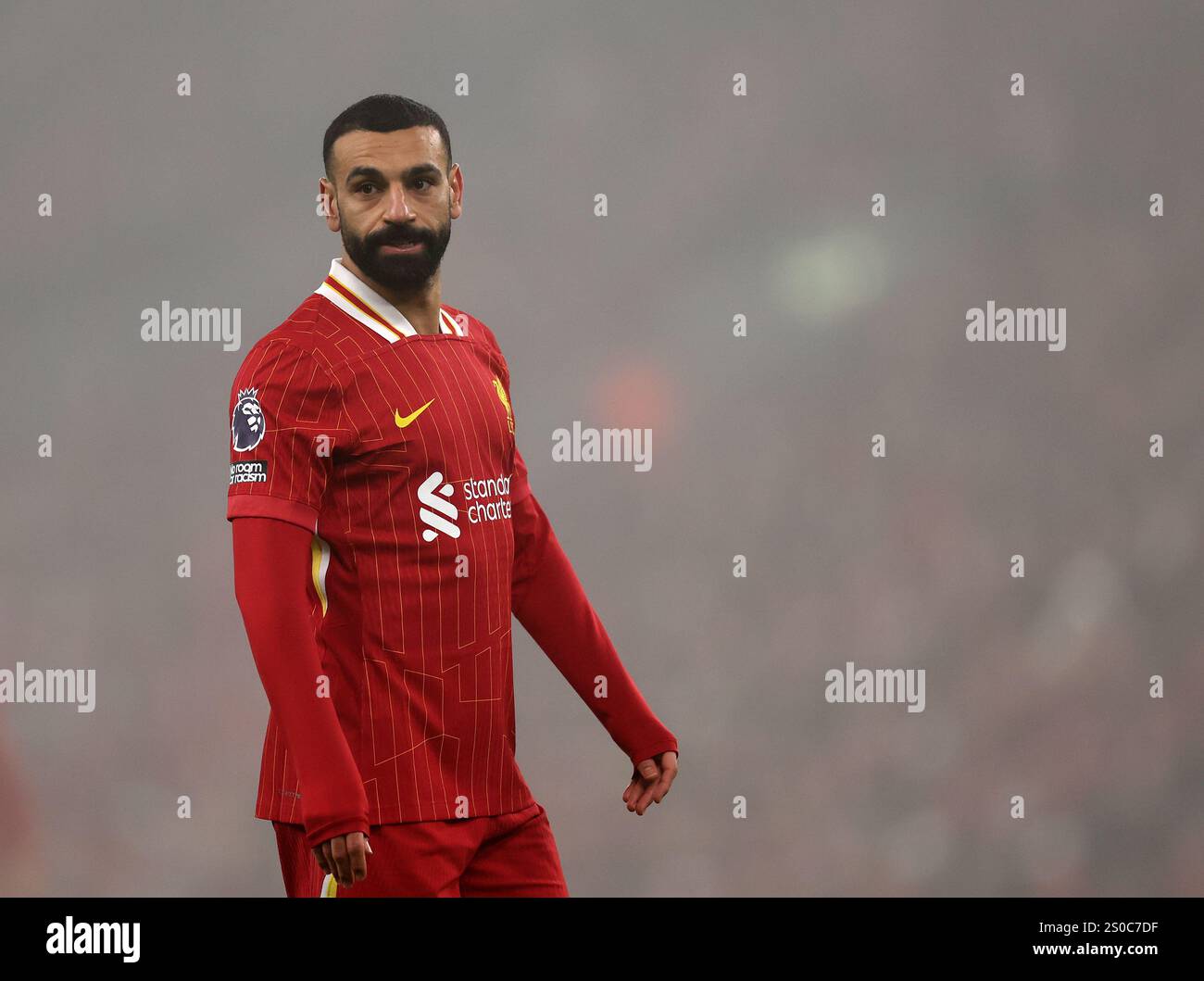 Liverpool, UK. 26th Dec, 2024. Liverpool's Mohamed Salah during the ...