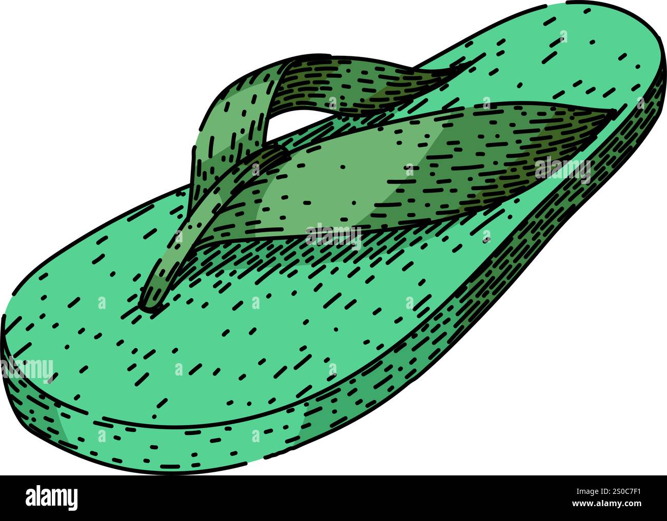 summer flip flops sketch hand drawn vector Stock Vector Image & Art - Alamy