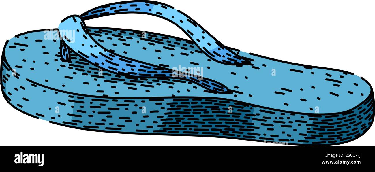casual flip flops sketch hand drawn vector Stock Vector Image & Art - Alamy