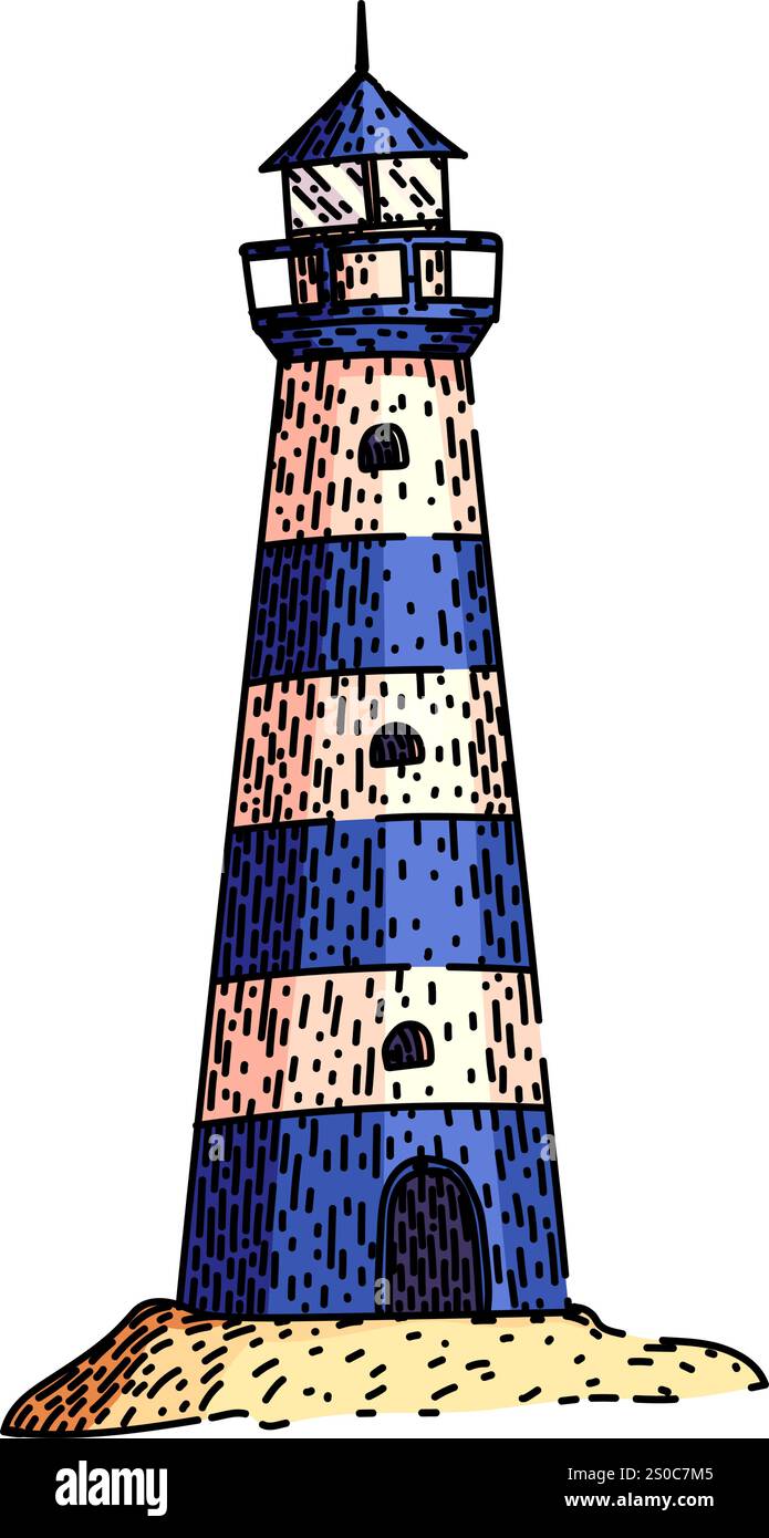 tower lighthouse sketch hand drawn vector Stock Vector Image & Art - Alamy
