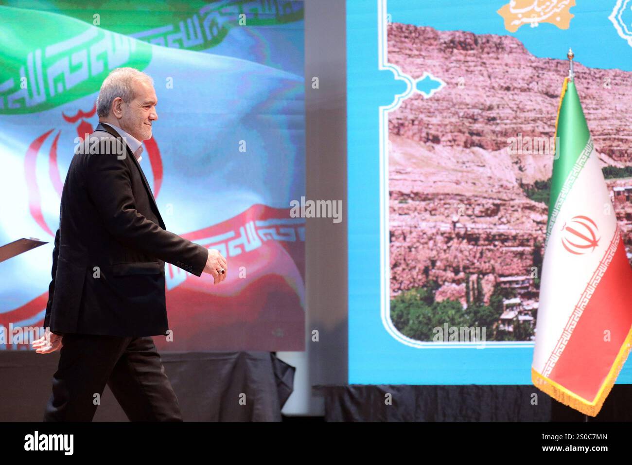 Bojnourd, North Khorasan, Iran. 27th Dec, 2024. Iranian President ...