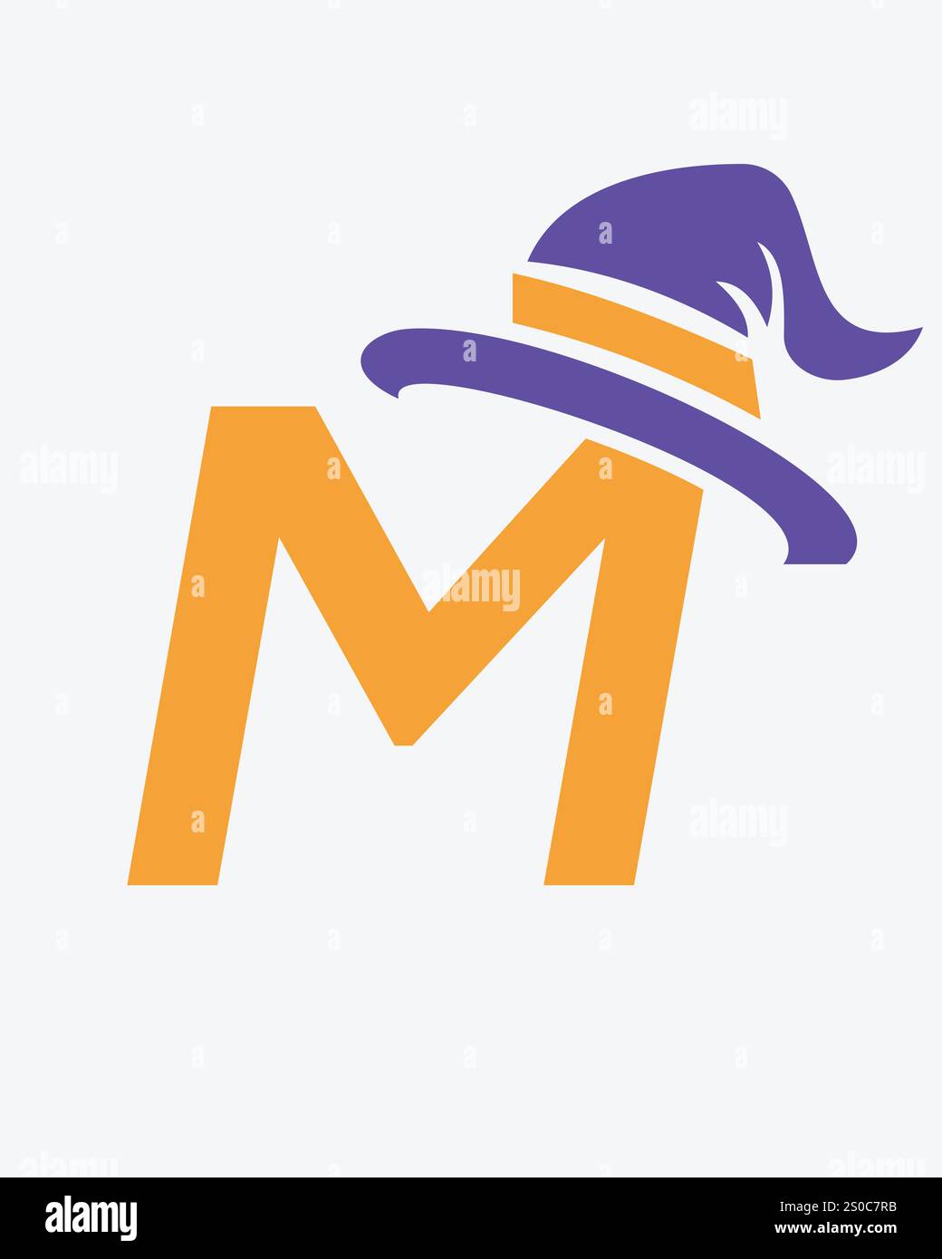Initial Letter M Magic Hat Logo Design Concept For Magic Fantasy Symbol ...