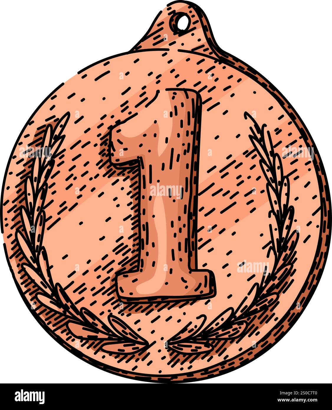bronze medal sketch hand drawn vector Stock Vector Image & Art - Alamy