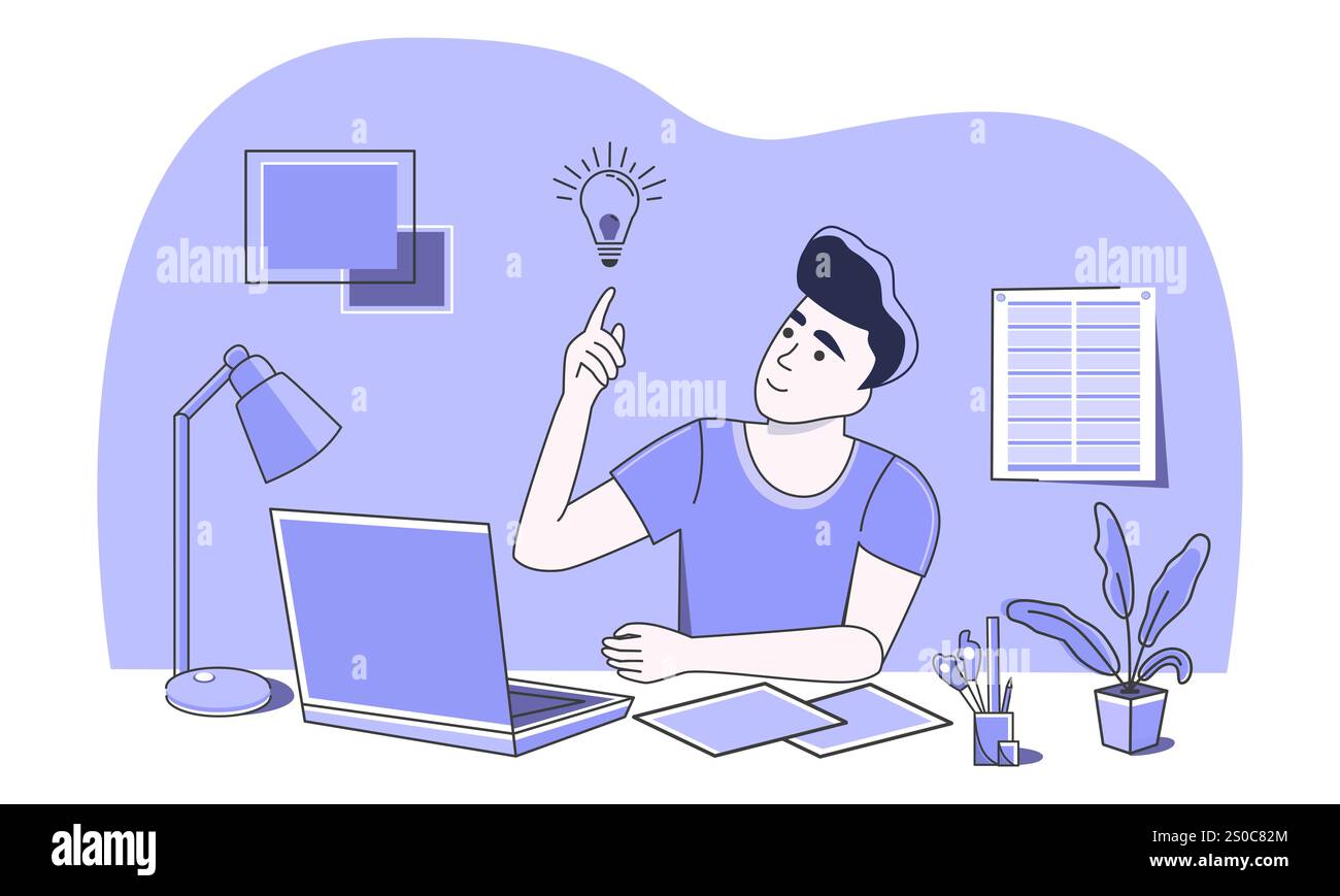 Work creativity concept laptop Cut Out Stock Images & Pictures - Alamy