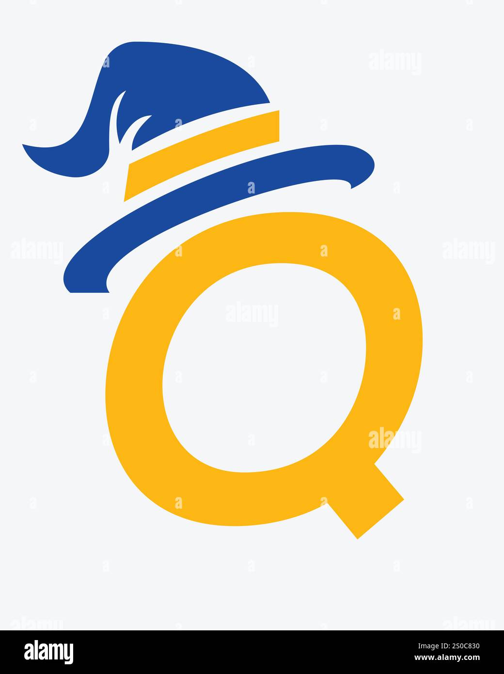 Initial Letter Q Magic Hat Logo Design Concept For Magic Fantasy Symbol ...