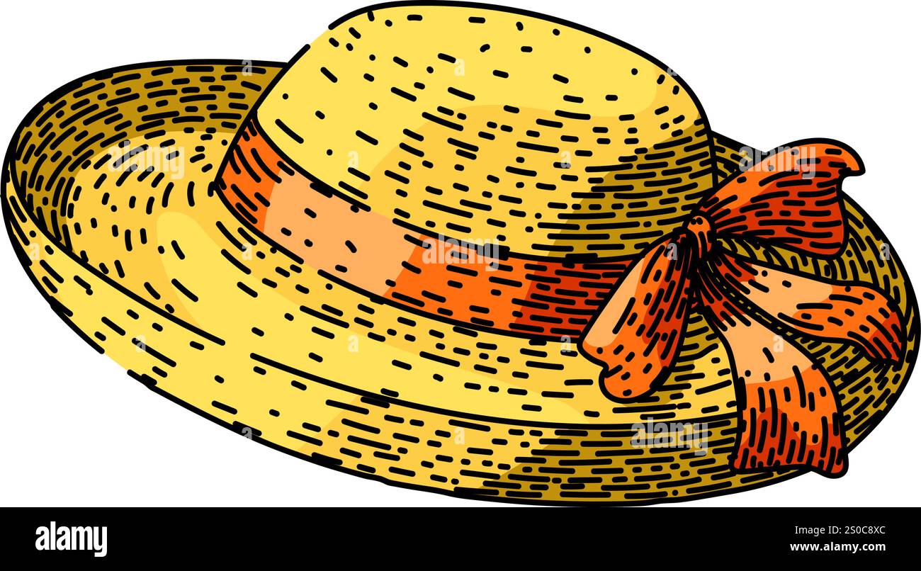 protection sunhat sketch hand drawn vector Stock Vector Image & Art - Alamy