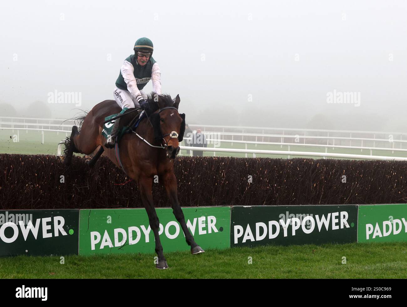 Solness ridden by Jockey JJ Slevin on their way to winning in the Paddy ...