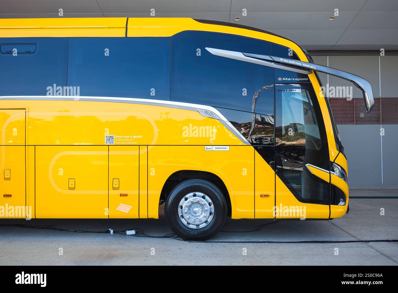 Marcopolo Paradiso G8 1200 Volkswagen 18.320 SH Euro 6 2024 modern bus on exhibition at the LAT ...