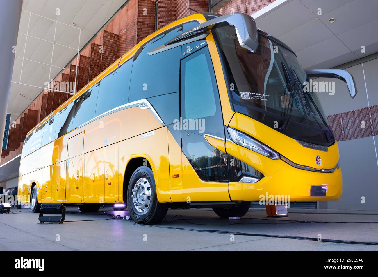 Marcopolo Paradiso G8 1200 Volkswagen 18.320 SH Euro 6 2024 modern bus on exhibition at the LAT ...