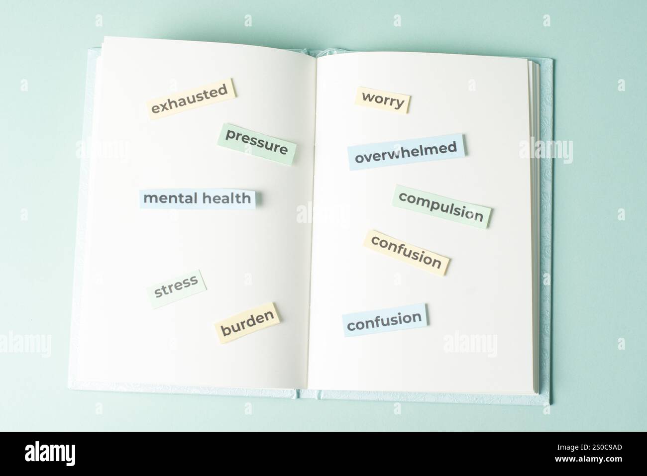 Stress and mental health concept, overworked, exhausted, pressure and ...