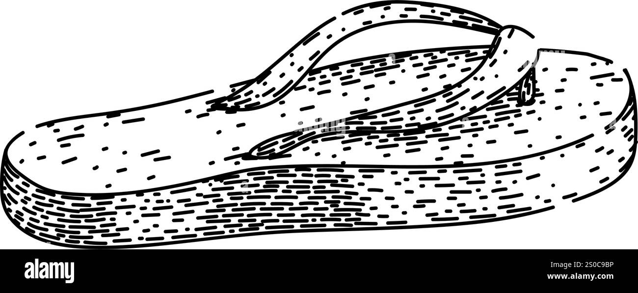 casual flip flops sketch hand drawn vector Stock Vector Image & Art - Alamy