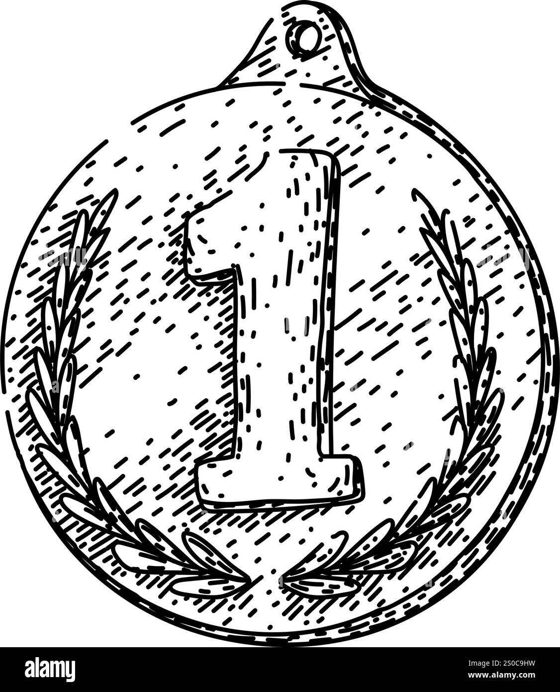 bronze medal sketch hand drawn vector Stock Vector Image & Art - Alamy