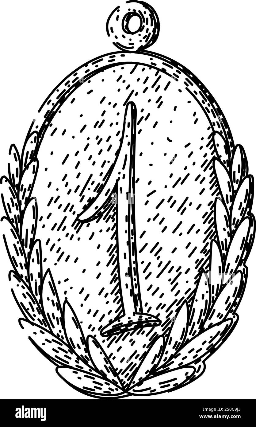 honor medal sketch hand drawn vector Stock Vector Image & Art - Alamy