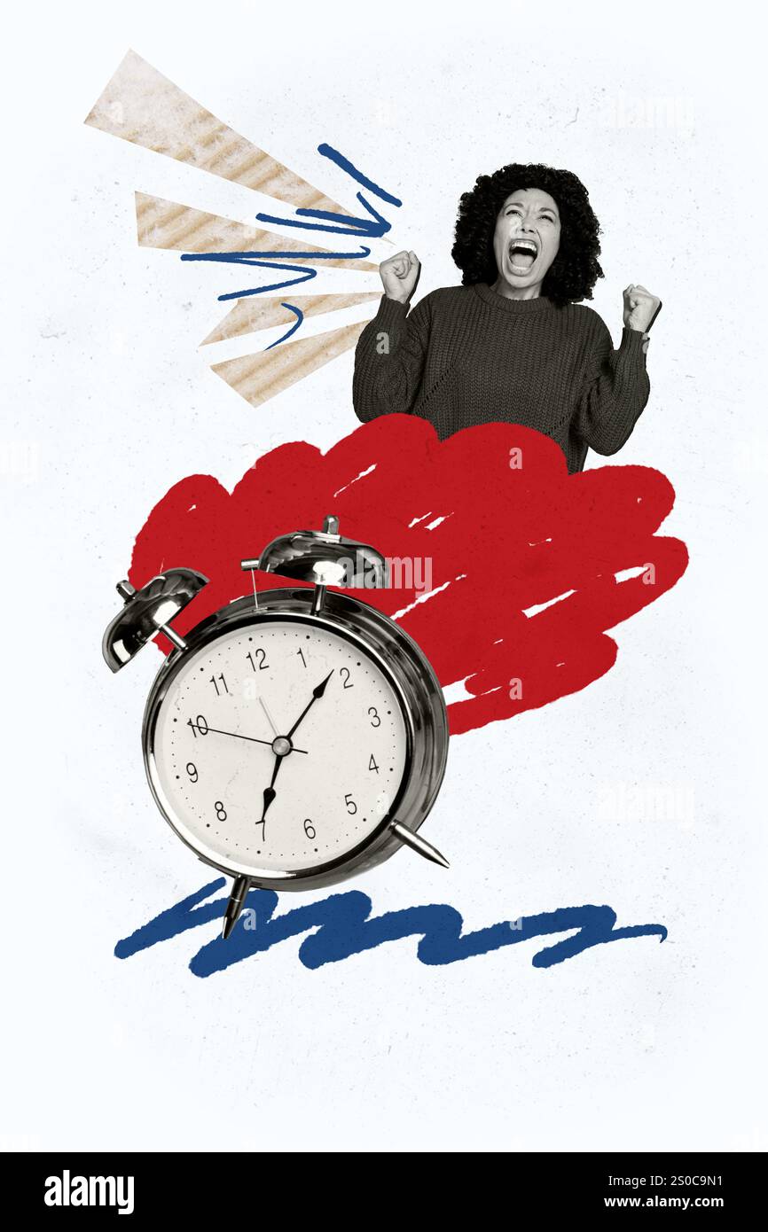 Woman time montage Cut Out Stock Images & Pictures - Alamy