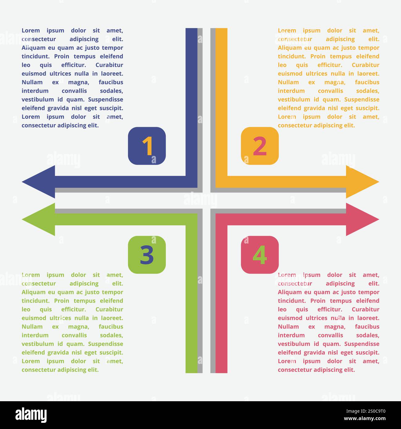 infographic direction arrow template illustration design Stock Vector ...