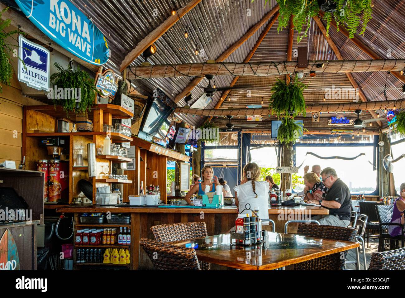 On The Edge Bar and Grill, Seaway Drive, Fort Pierce, Florida Stock ...