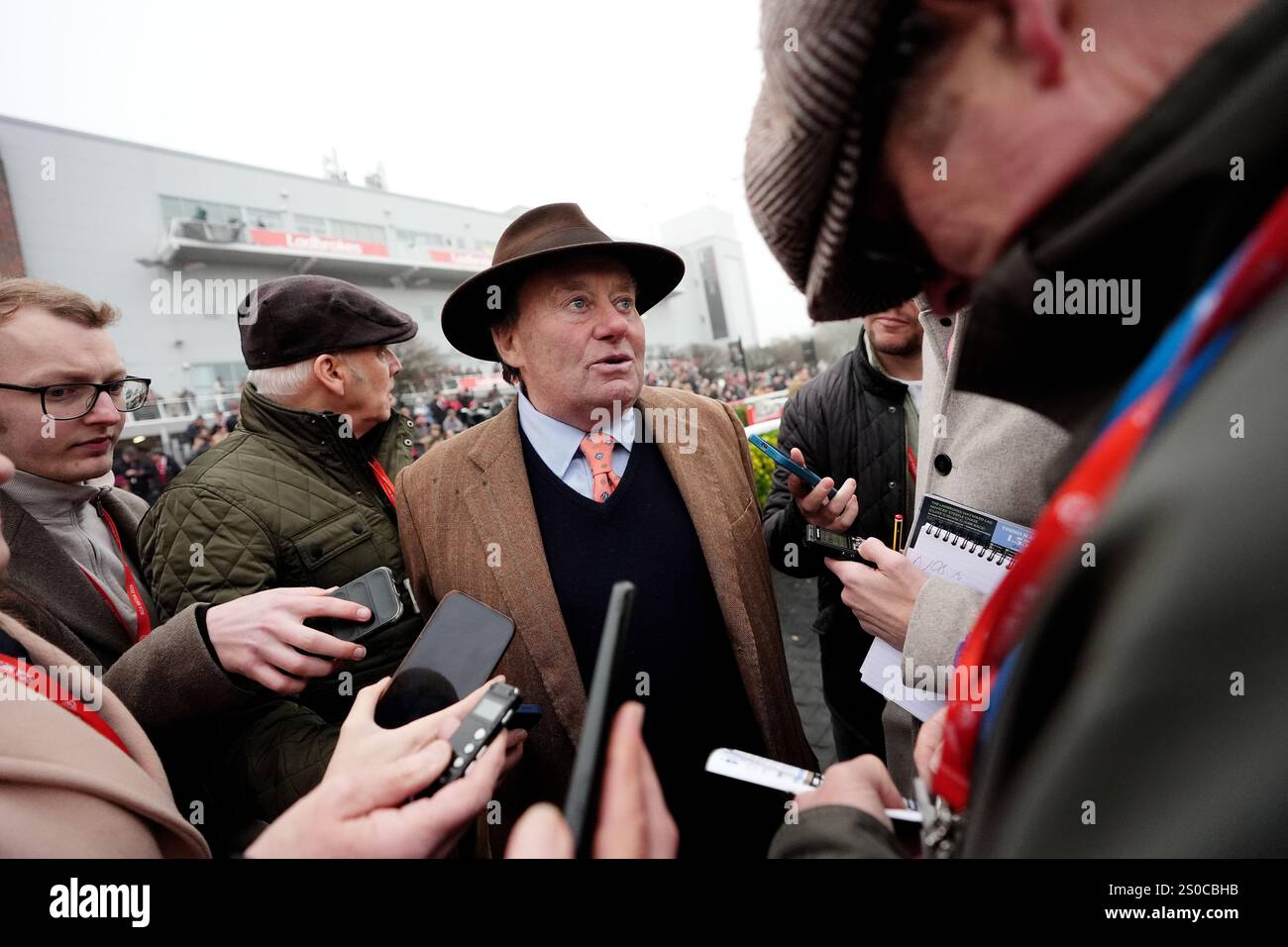 Trainer Nicky Henderson on Desert Orchid Chase Day at Kempton Park ...