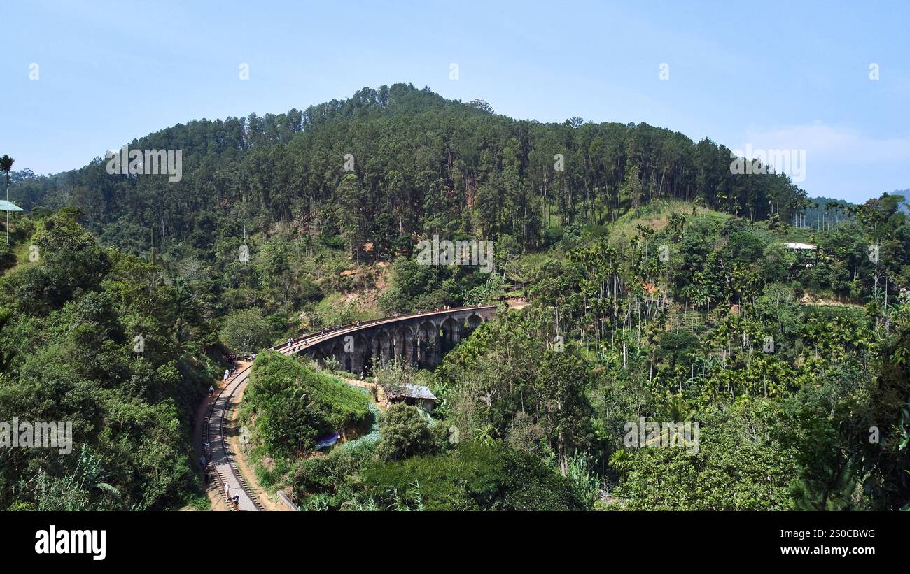 Aerial view of the Demodara nine-arch bridge Stock Photo - Alamy