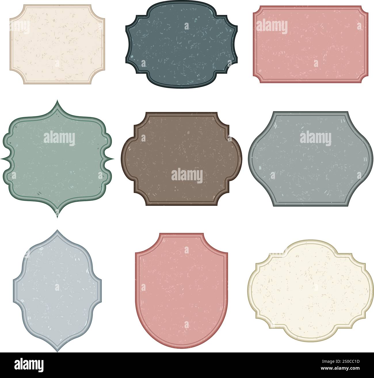 vintage badge set cartoon. insignia logo, crest seal, medallion ...