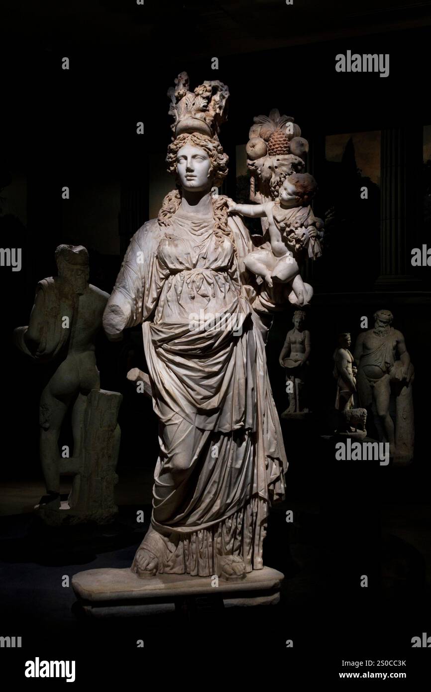 Statue of Tyche, The Istanbul Archaeology Museums in Turkey Stock Photo ...