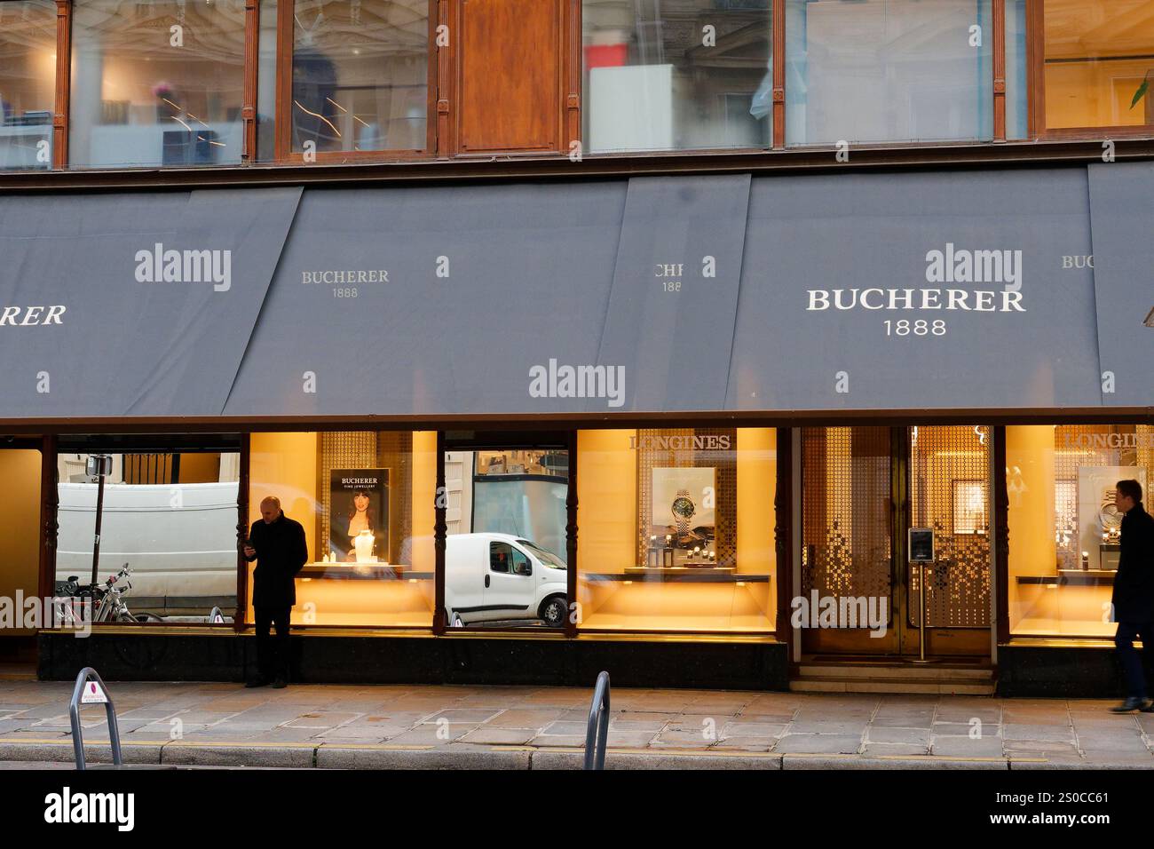 Luxurious watch boutique located in an upscale shopping district ...