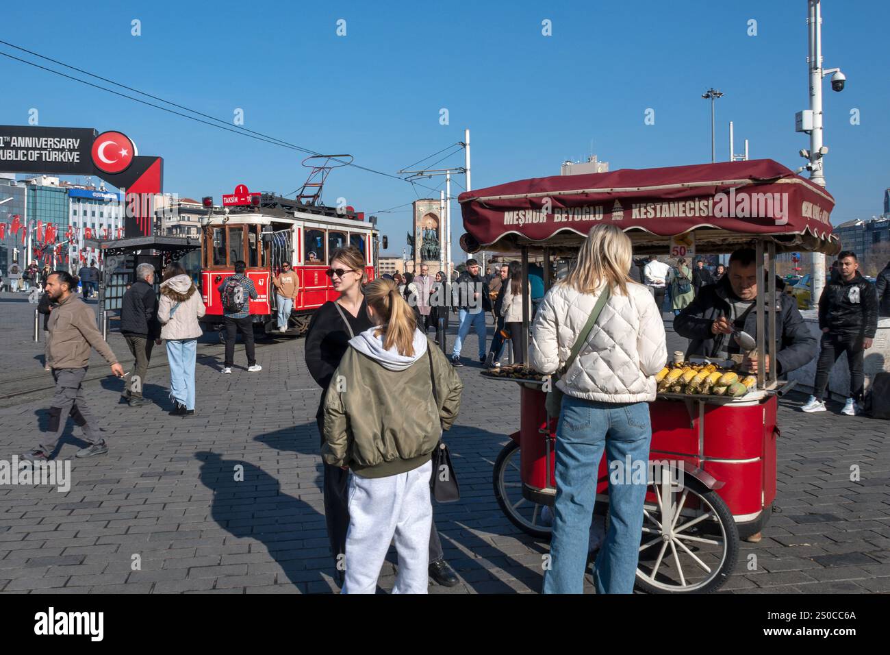 Taksim Square in Beyoglu district of Istanbul, Turkey Stock Photo - Alamy