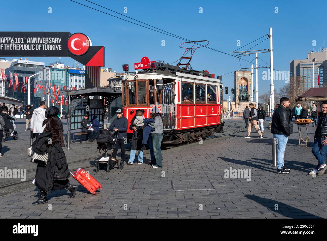 Taksim Square in Beyoglu district of Istanbul, Turkey Stock Photo - Alamy