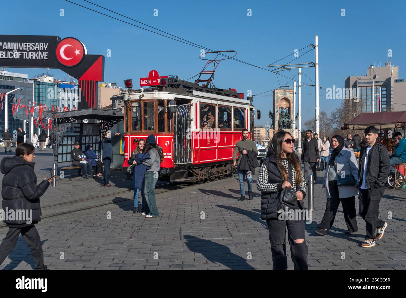 Taksim Square in Beyoglu district of Istanbul, Turkey Stock Photo - Alamy