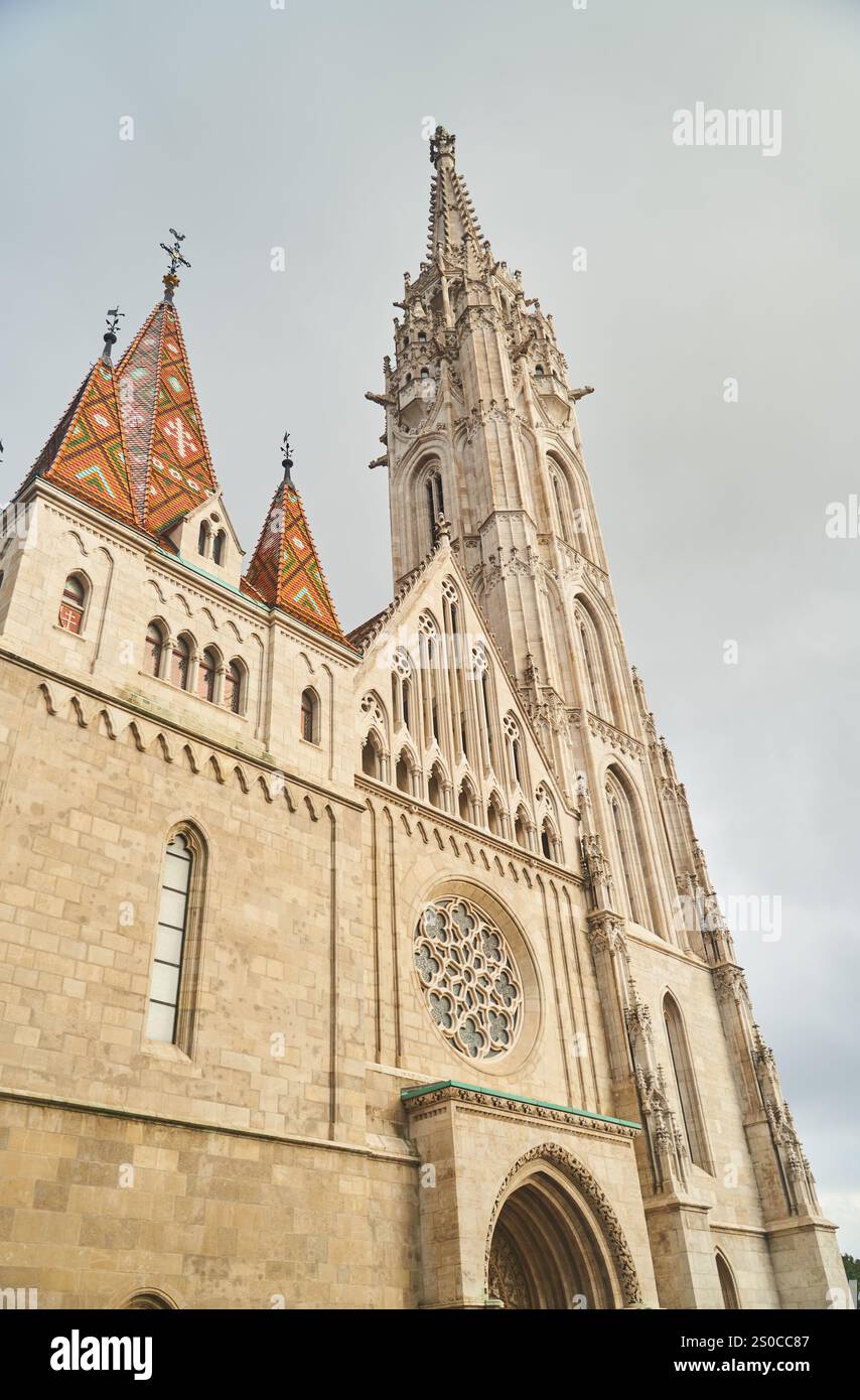 Budapest, Hungary - 17.10.2022: The beautiful Gothic Matthias Church ...