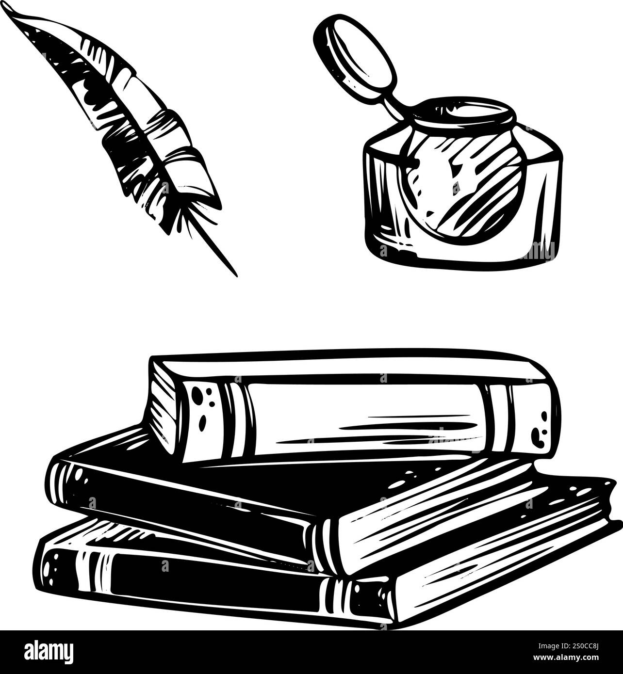 Antique Writing Tools Vector Design Stock Vector Image & Art - Alamy