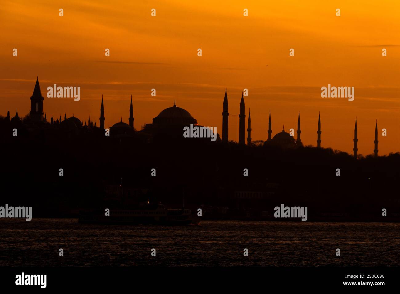 Historical Peninsula of Istanbul at sunset in Turkey Stock Photo - Alamy