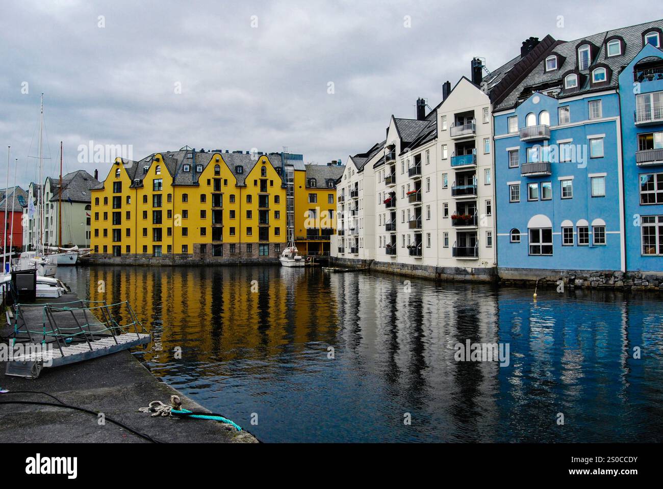Colorful Waterfront Buildings in Alesund, Norway Stock Photo - Alamy