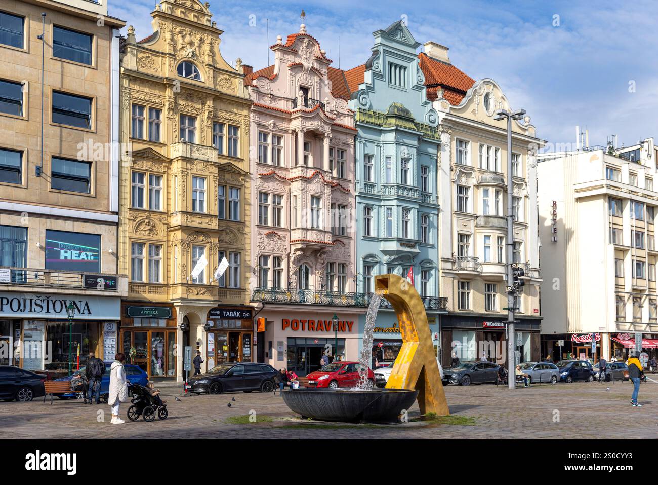 Historical building in Czech city of Plzen Stock Photo - Alamy