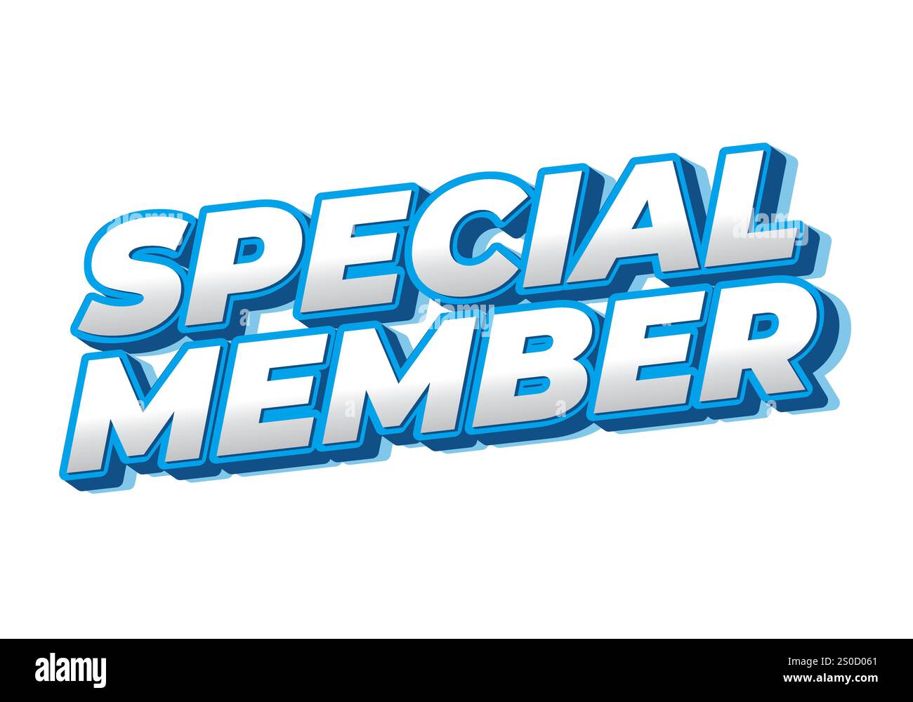 Special member. Text effect design in modern colors with 3D effect look ...