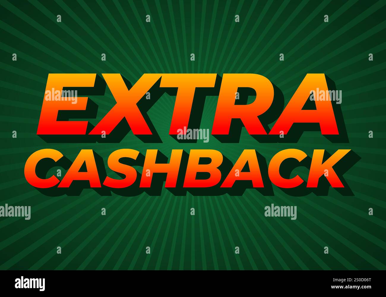 Extra cash back. text effect design with extra bold font for social ...