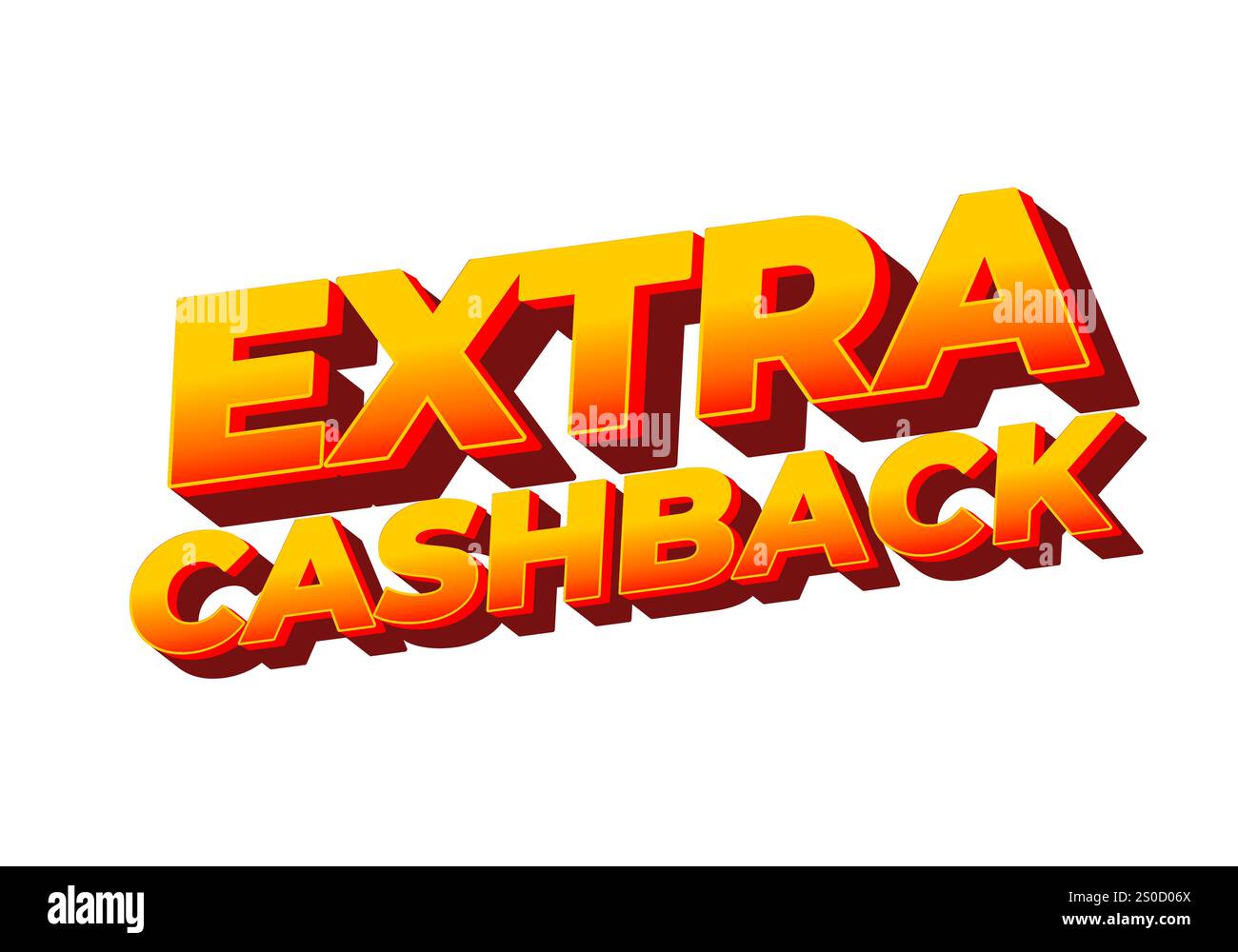 Extra cash back. text effect design with extra bold font for social ...
