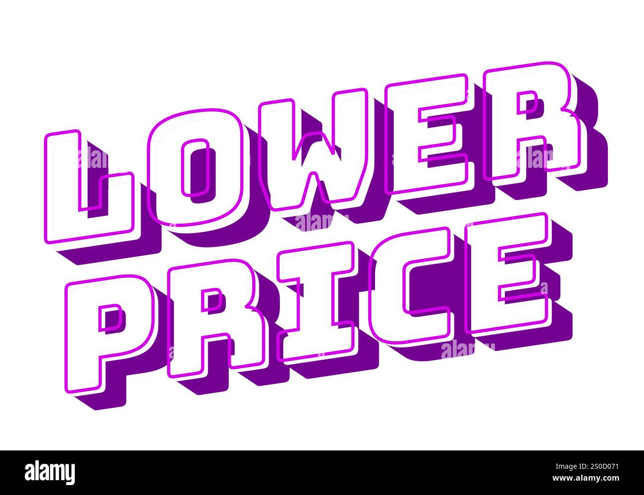 Lower price. Text effect design with modern colors and 3D font look ...