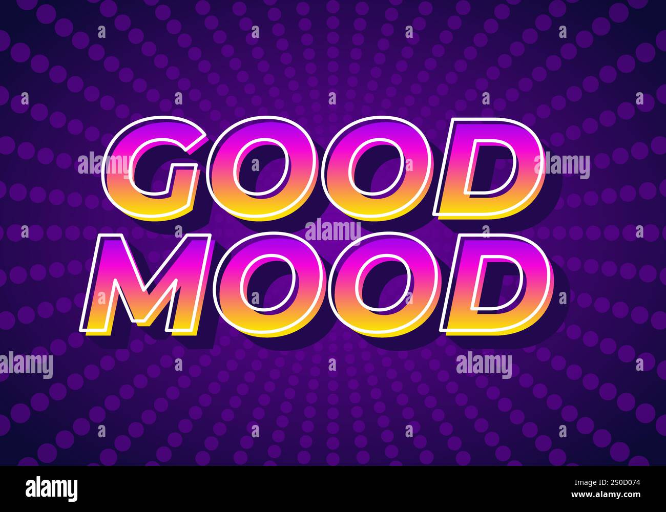 Good mood. Text effect design in eye catching colors with 3D look Stock ...