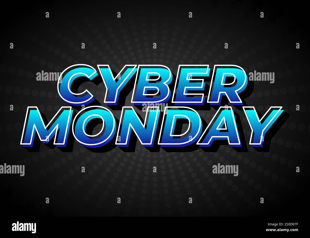 Cyber monday. Text effect design in 3 dimensions look, good for social ...