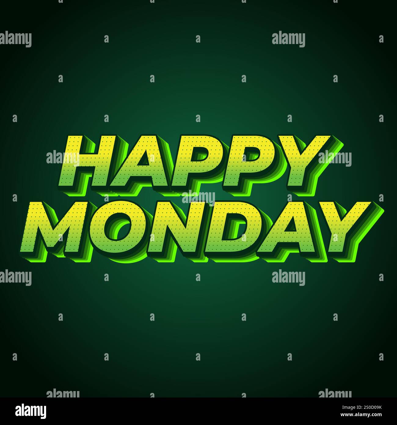 Happy monday text effect design with super bold fonts good for social ...