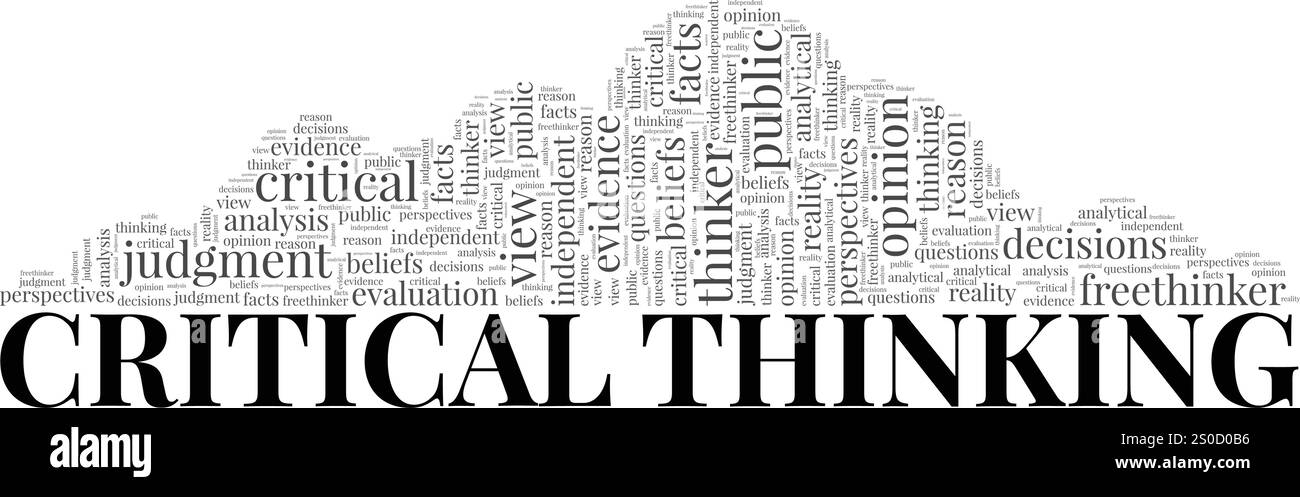 Critical Thinking word cloud conceptual design isolated on white ...