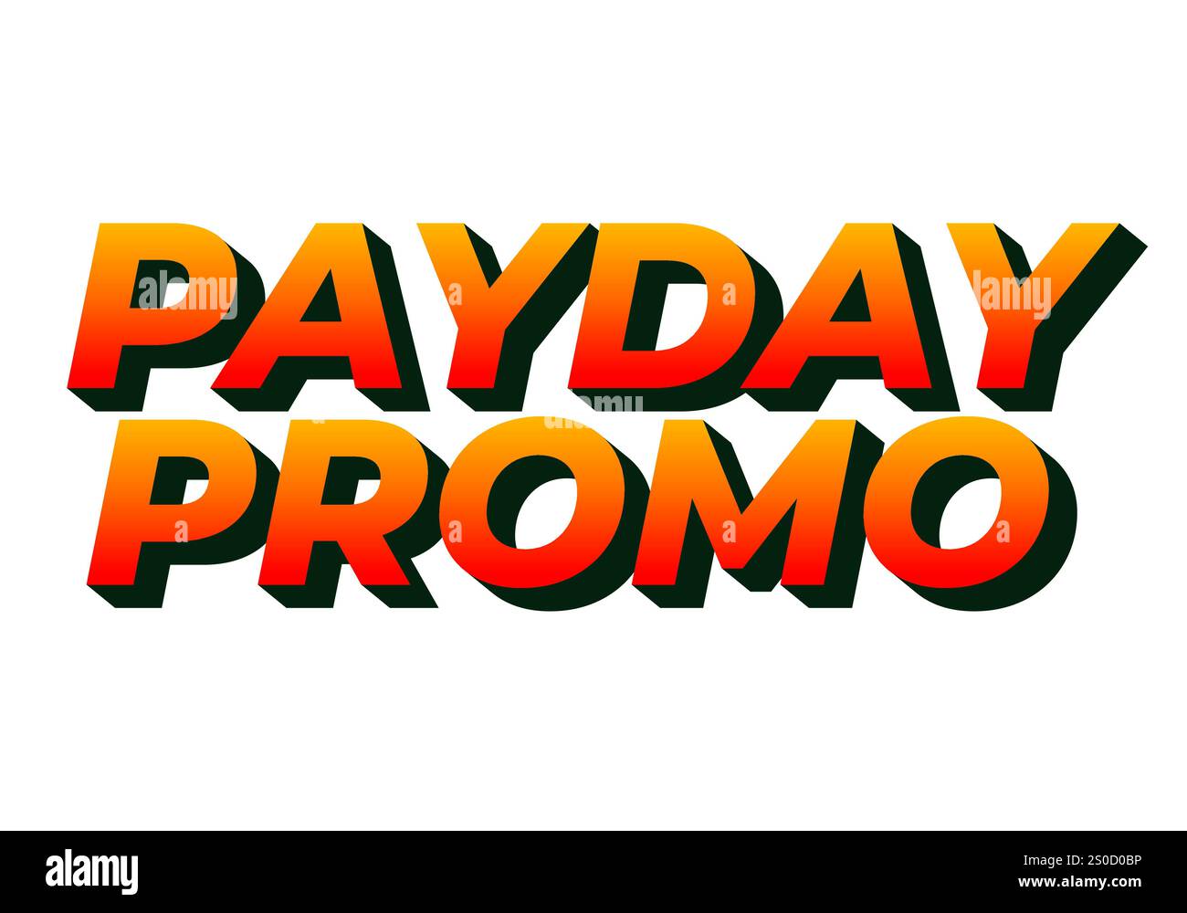 Promo day, text effect design in 3 dimensions style with modern colors ...