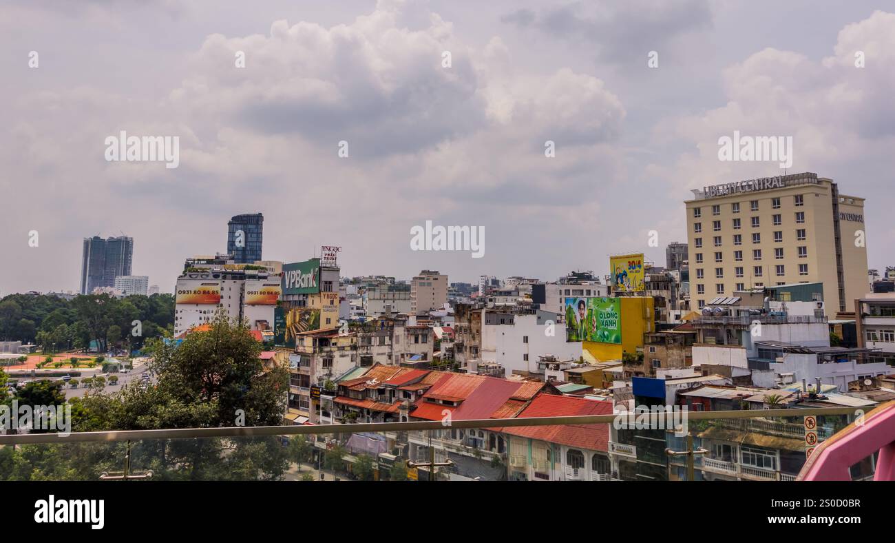 Aerial view of central District 1 Saigon - Ho Chi Minh City, Vietnam ...