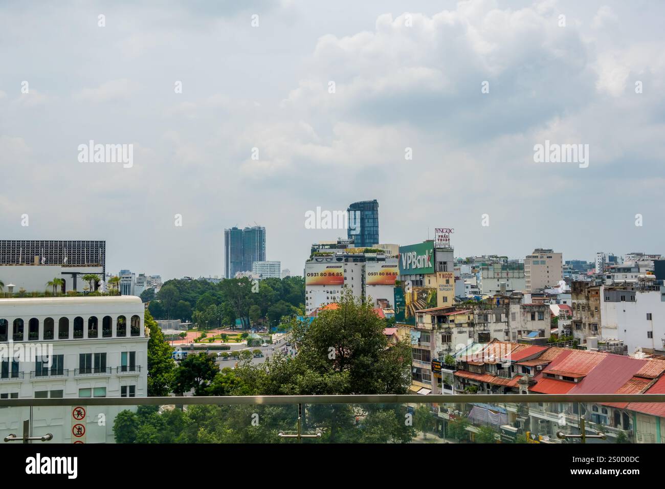 Aerial view of central District 1 Saigon - Ho Chi Minh City, Vietnam ...