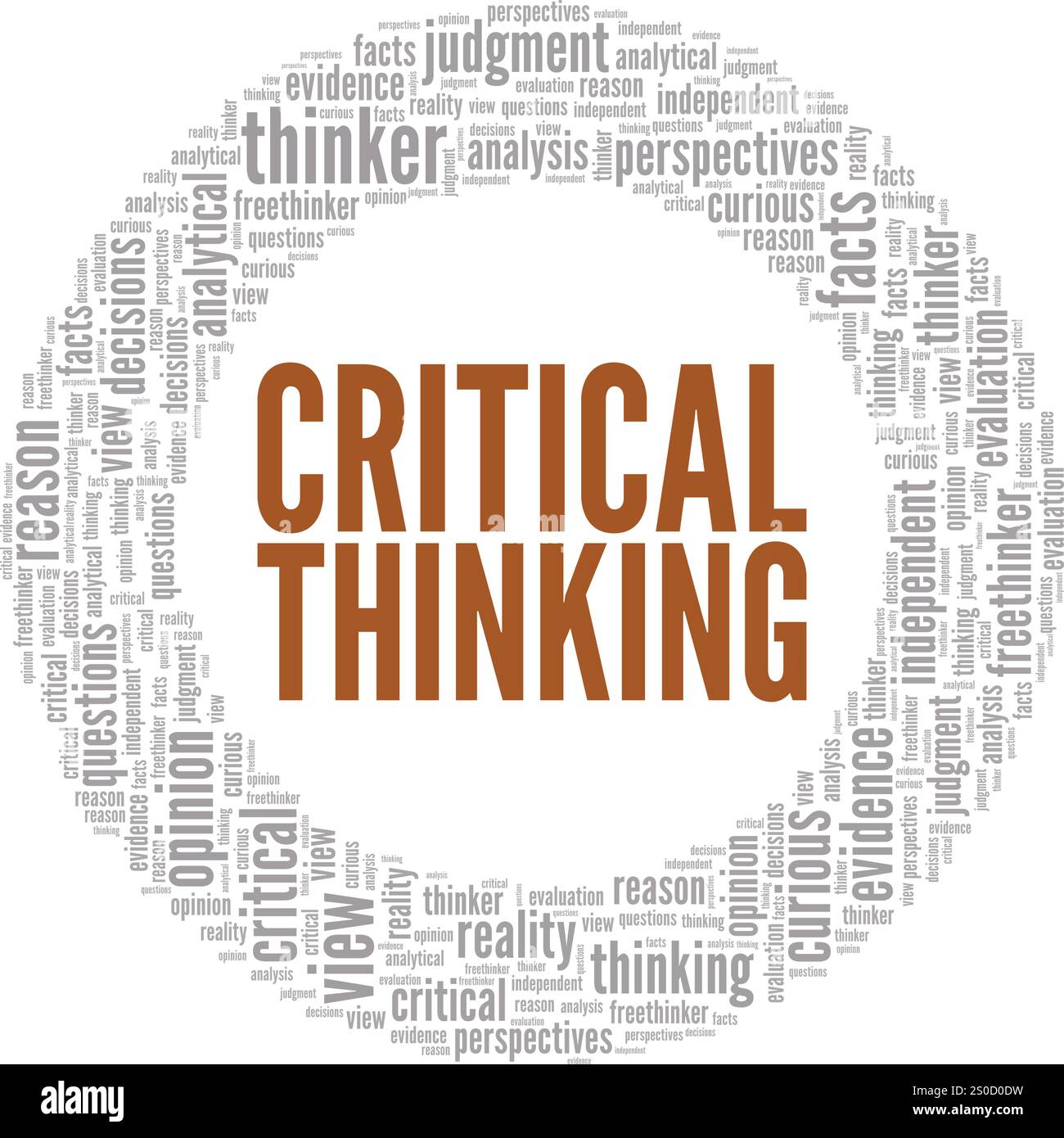 Critical Thinking word cloud conceptual design isolated on white ...