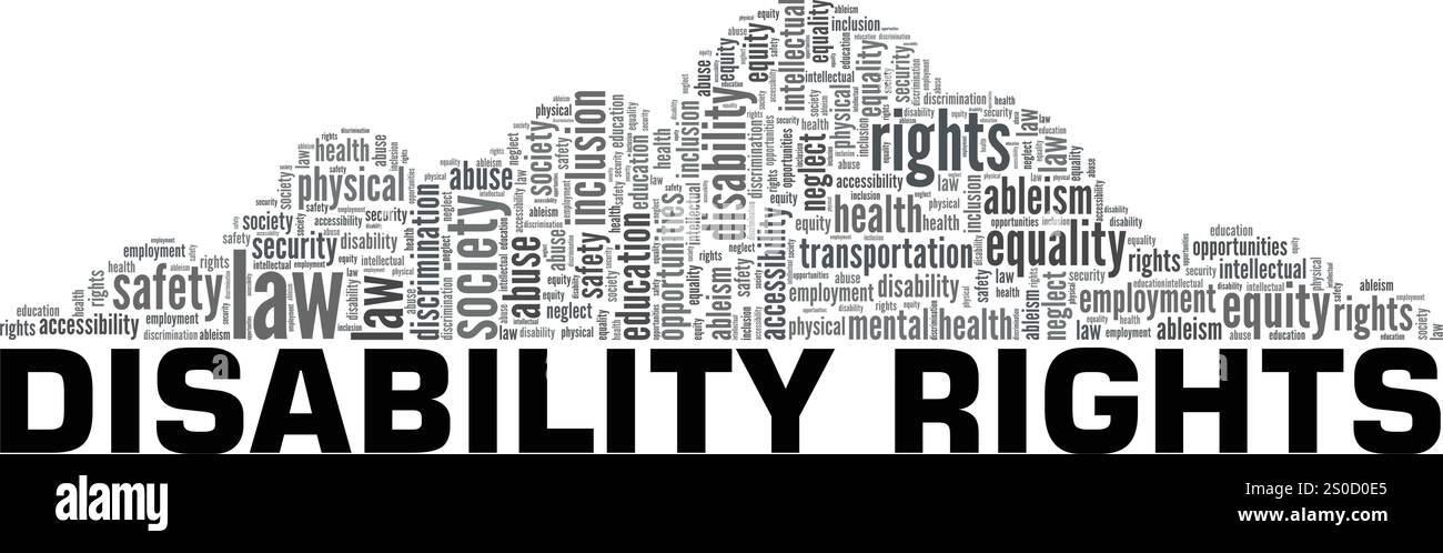 Disability Rights word cloud conceptual design isolated on white ...