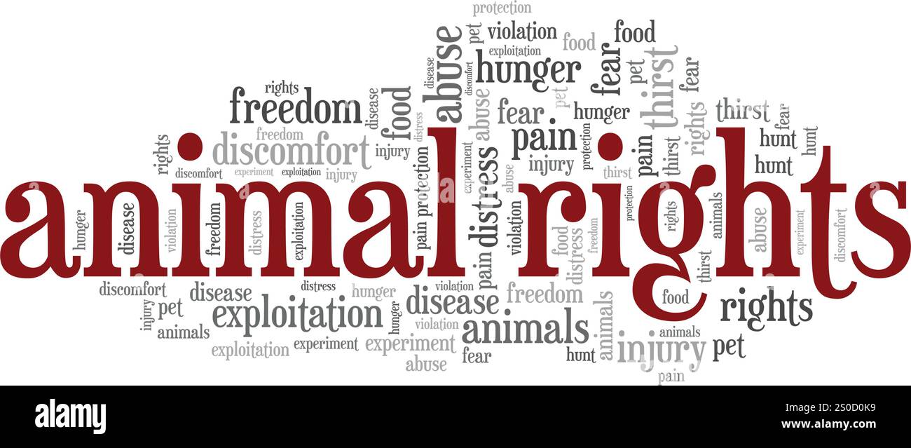 Animal Rights word cloud conceptual design isolated on white background ...