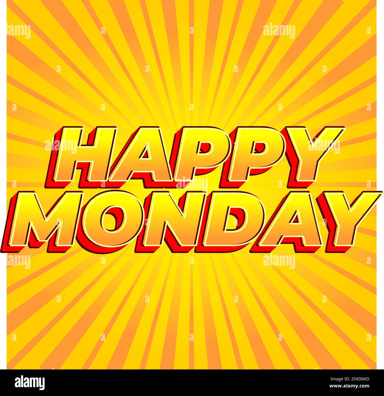 Happy monday text effect design with super bold fonts good for social ...