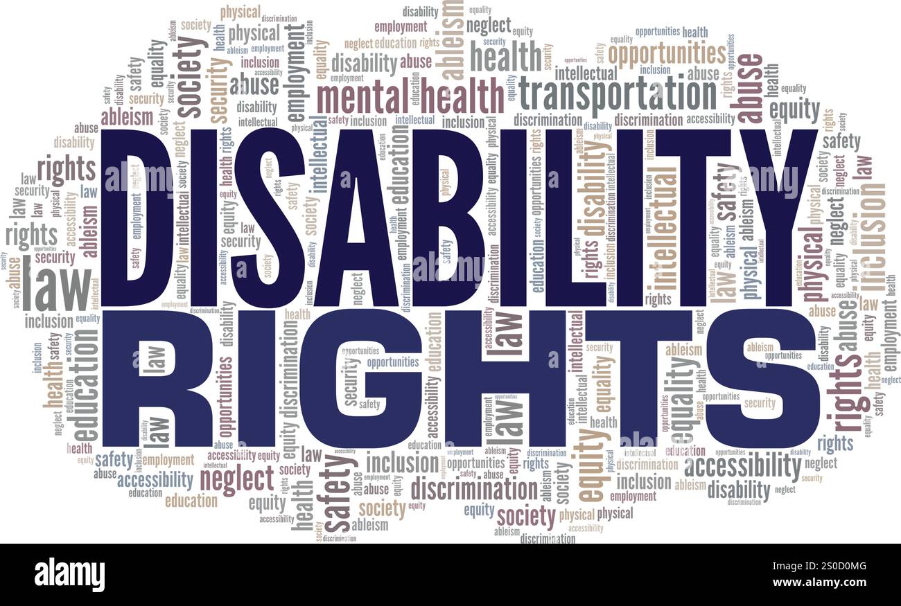 Disability Rights word cloud conceptual design isolated on white ...